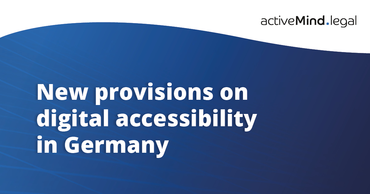 The German Accessibility Improvement Act (BFSG) | activeMind.legal